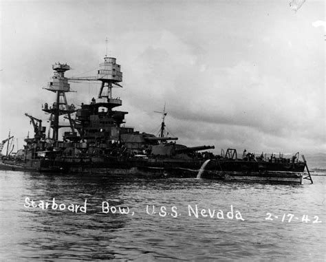 Nh 50105 Salvage Of Uss Nevada Bb 36 1941 42