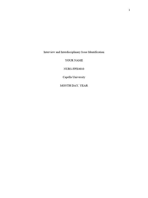 Interview And Interdisciplinary Issue Identification Pdf