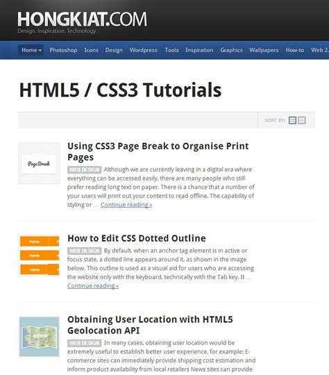 HTML5 / CSS3 Tutorials | Css3 tutorial, Css tutorial, Web design course