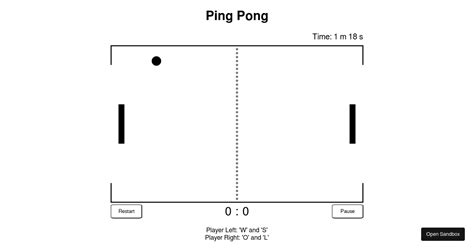 ping pong app codesandbox