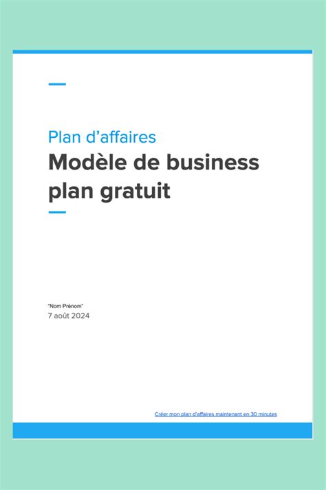 Plania Business Plan Sample Pdf