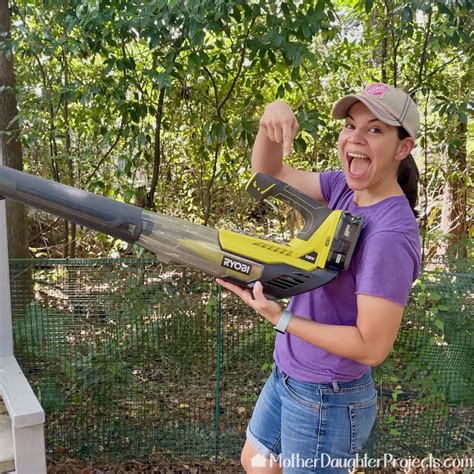 How To Clean Gutters From The Ground With A Ryobi Gutter Blower Mother Daughter Projects