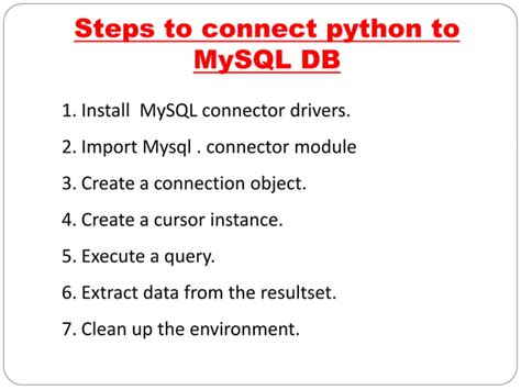 Interfacing Python To Mysql 11363255151pptx