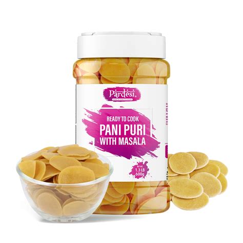 Pardesi Pani Puri 600g Jar Crispy Golgappa Puri Shells Ready To