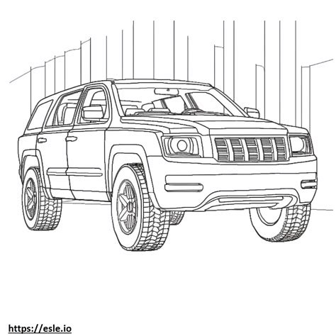 Jeep Compass 4wd 2024 Coloring Page