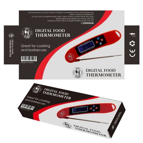 Creative Packaging Label For Our Digital Food Thermometer Product Label Contest