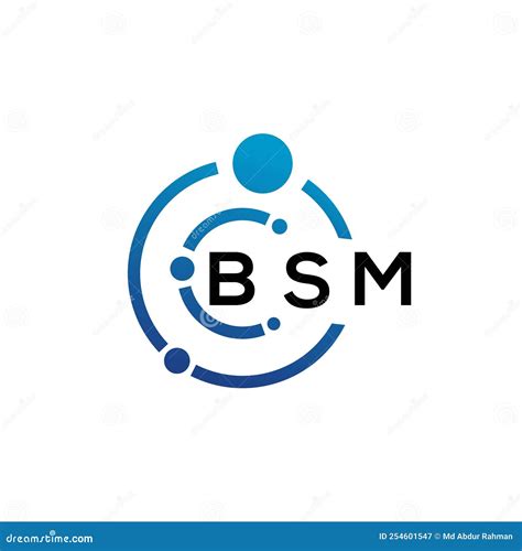 Bsm Letter Logo Design On White Background Bsm Creative Initials Letter Logo Concept Bsm