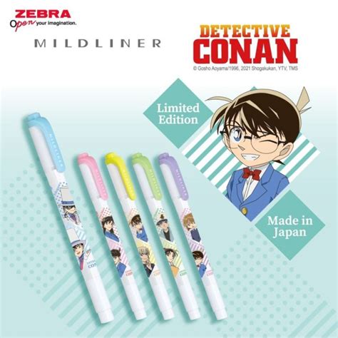 Zebra Mildliner Karakter Detective Conan Double Sided Highlighter