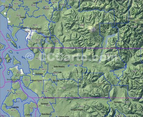 Western Washington State Zip Code Map Pierce County Wa Zip Code Map