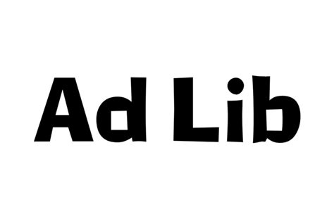 Ad Lib Font Fonts Hut