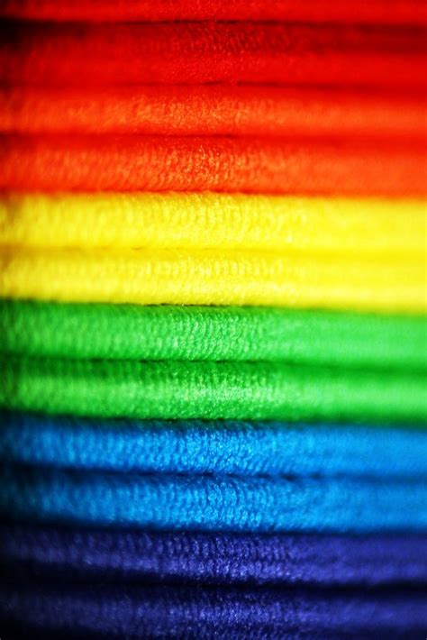 Rainbow Colored Thread Close Up