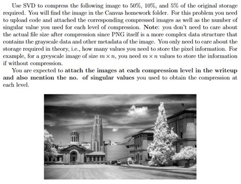 Solved Use SVD To Compress The Following Image To Chegg