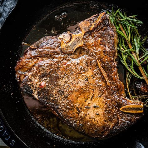 T Bone Steak In Stainless Steel Pan At Lola Goll Blog