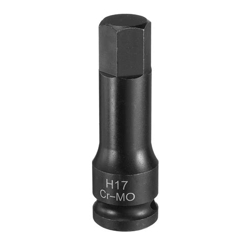 Uxcell 17mm Hex Impact Bit Socket H17 1 2 Cr Mo Steel Phosphate Black