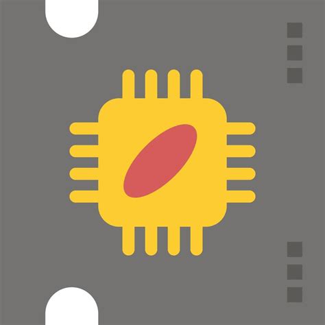 Cpu Microchip Processor Processor Chip Flat Color Icon Vector Icon Banner Template