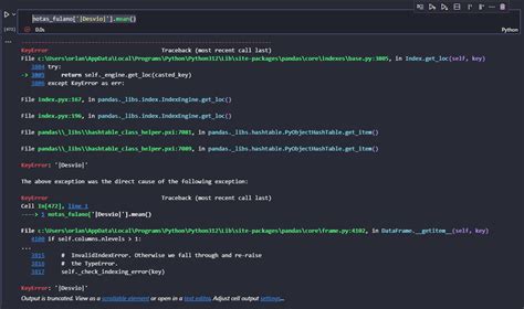 erro ao executar codigo estatística com python frequências e medidas
