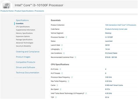 Intel Launches A New Sku In The 10th Gen Comet Lake S Cpu Lineup The Core I3 10100f