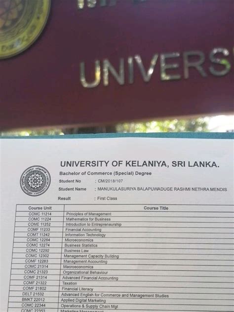 Rashmi Mendis On Linkedin Unofficially Graduated With A First Class