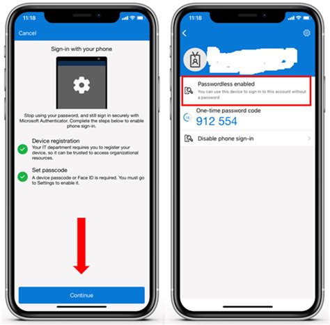 Microsoft Authenticator Password Less Authentication