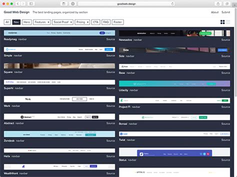 Những ý tưởng thiết kế header footer navigation đang thịnh hành