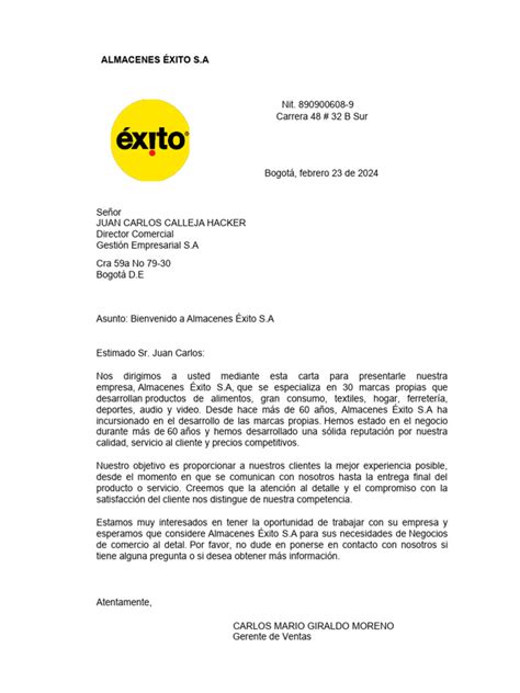 Carta Comercial Pdf