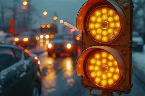 Smart Traffic Lights Controlled By Ai Improving Urban Traffic Management Premium Ai Generated