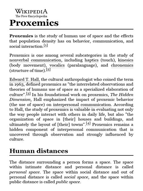 Proxemics Wikipedia Pdf