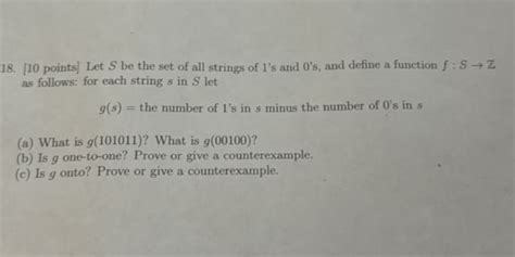 18 10 Points Let S Be The Set Of All Strings Studyx