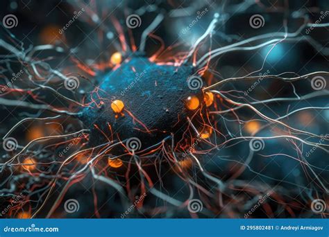 Abstract Neuron Cell Science Illustration Cell Health Science Generative Ai Stock Illustration