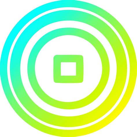 Stop Button Circular In Cold Gradient Spectrum 10159348 Vector Art At Vecteezy