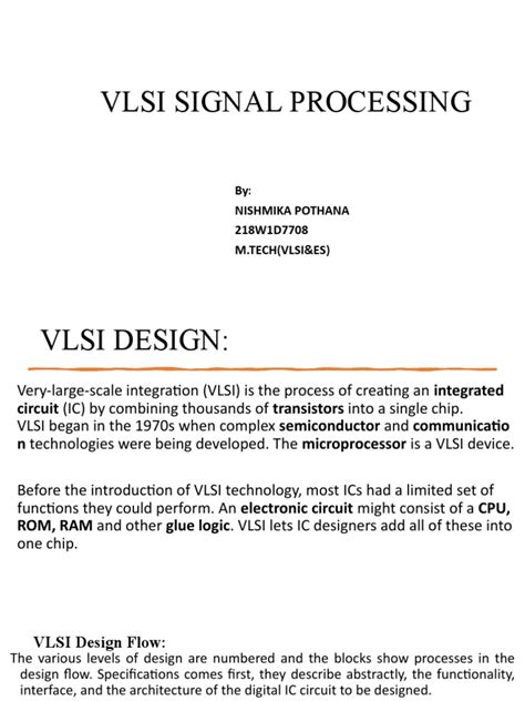 Vlsi Dsp Pdf Digital Signal Processing Integrated Circuit