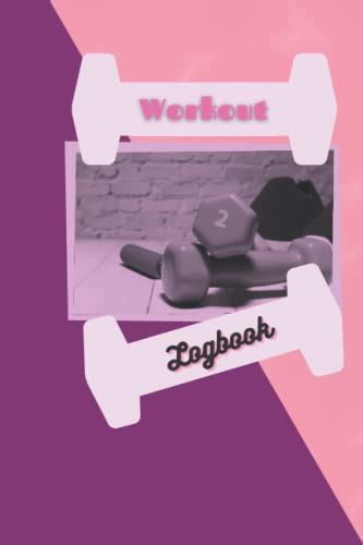 Workout Logbook Pink Marble With Purple Border Design Workout Logbook