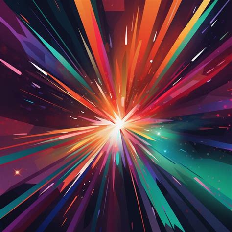 Premium Photo Energy Explosion Background Colorful Geometric Art Light