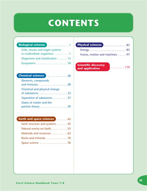 Excel Handbooks Science Handbook Years 7 8 Jinling Education