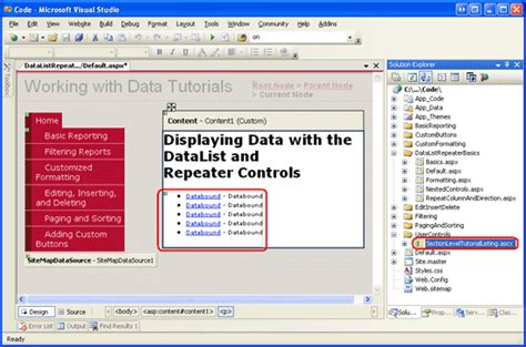 Displaying Data With The Datalist And Repeater Controls C Microsoft Learn