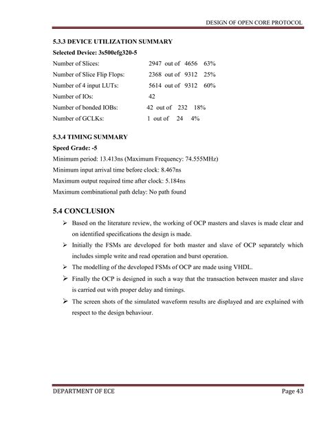 Design Of Open Core Protocol Ocp Docx Computer Networking Computing