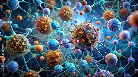 Microscopic View Of Cellular Structure Showcasing Intricate Networks Of Membranes Organelles