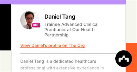 daniel tang trainee advanced clinical practioner at our health