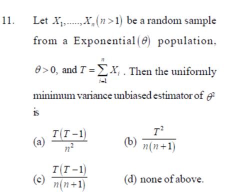 Solved Let X1,….,Xn(n>1) be a random sample from a | Chegg.com