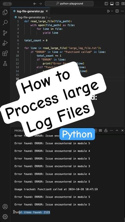 Master Log File Processing in Python with Generators - YouTube