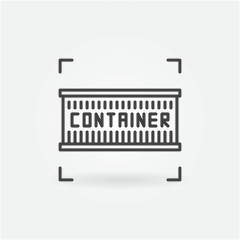 Container Vector Shipping Concept Outline Icon Or Sign 19015406 Vector Art At Vecteezy