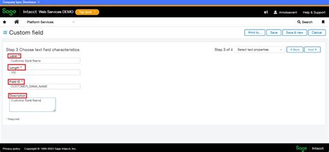 configure custom fields in sage intacct for business solutions