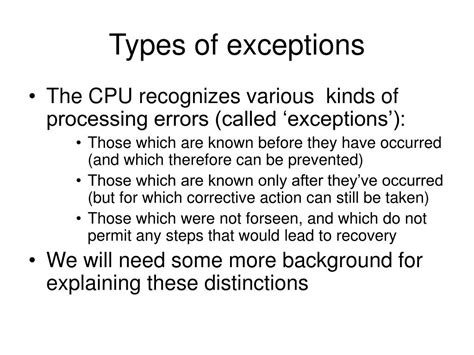 PPT Processor Exceptions PowerPoint Presentation Free Download ID 564509