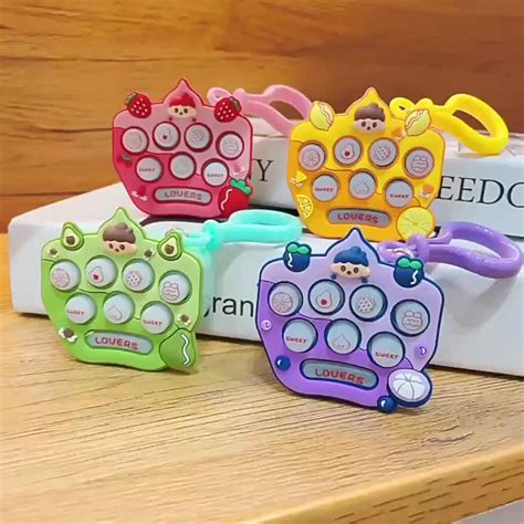 cartoon fruit girl gopher machine keychain fun puzzle decompression