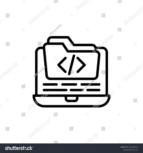 programming folder icon vector logotype stock vector royalty free