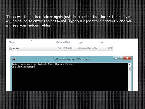 Secure Your Folder With Passwordwithout Any Software Ppt