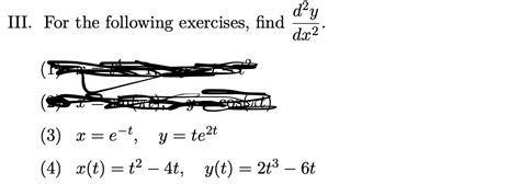 Solved Iii For The Following Exercises Find