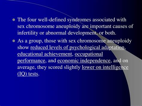 Ppt The Sex Chromosomes And Their Abnormalities Powerpoint