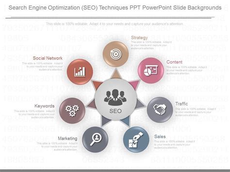 search engine optimization seo techniques ppt powerpoint slide backgrounds