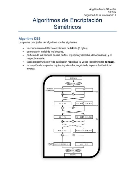 Algoritmos De Encriptación Simétricos Pdf Clave Criptografía
